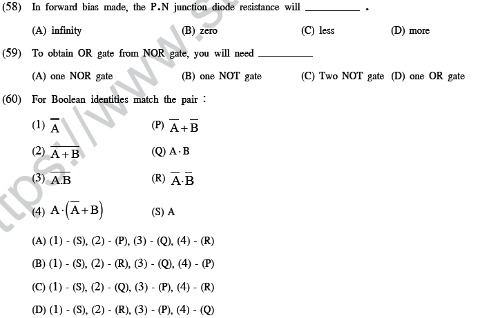 NEET UG Physics Semiconductor Electronics MCQs, Multiple Choice Questions